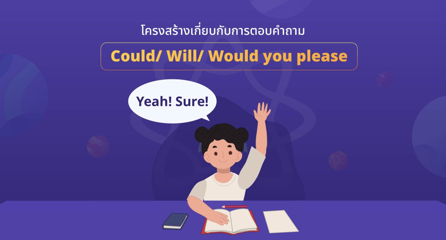 วิธีใช้ could you please คุณช่วย...ได้ไหม และตัวอย่างประโยค