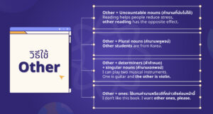 วิธีแยกการใช้งาน Another, Other, The Other พร้อมตัวอย่างโดยละเอียด