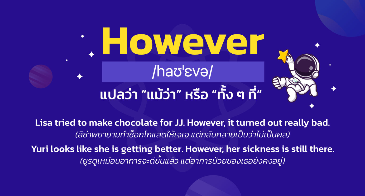 However คืออะไร ตัวอย่างและวิธีใช้โครงสร้าง However ที่เข้าใจง่าย