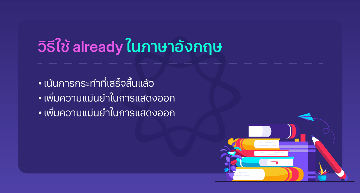 Already ใช้ยังไง ในภาษาอังกฤษอย่างละเอียดและตัวอย่างที่เข้าใจง่าย